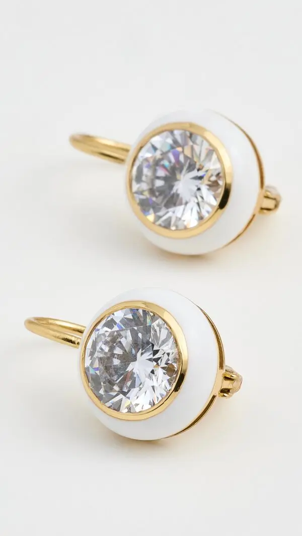 HART Enamel Bezel Drop Earrings