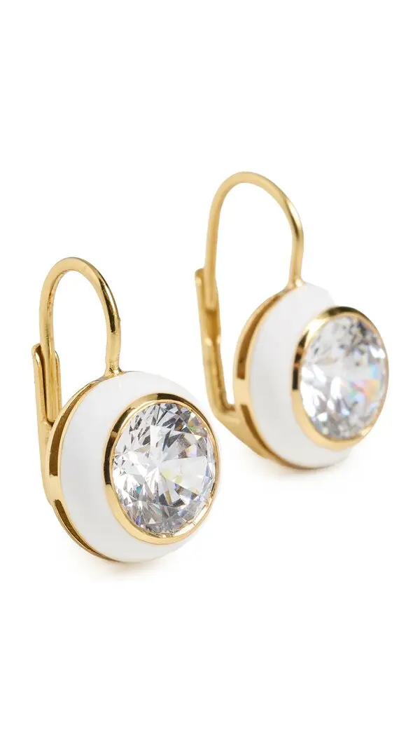 HART Enamel Bezel Drop Earrings