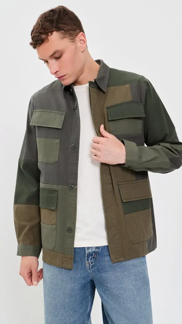 Universal Works Mw Patchwork Twill Fatigue Jacket
