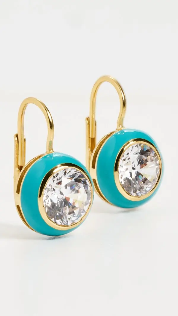 HART Enamel Bezel Drop Earrings