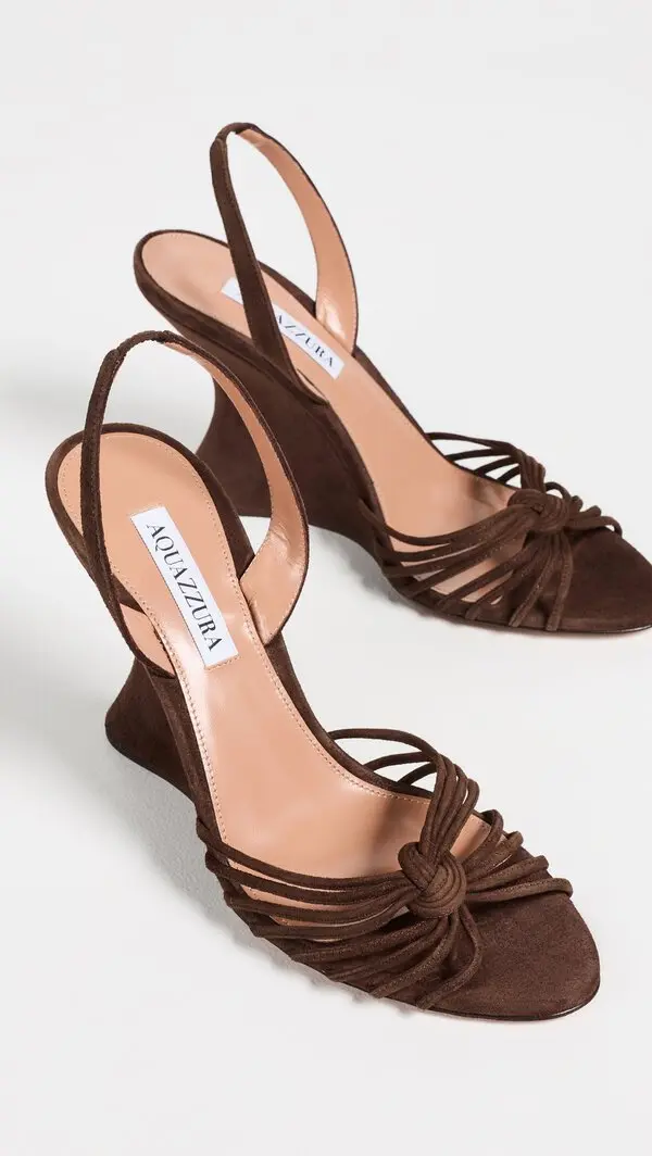 AQUAZZURA Serenity Suede Wedges 95mm