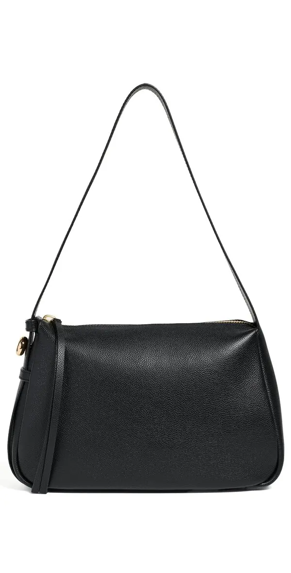 Tory Burch Romy Leather Shoulder Bag - Black