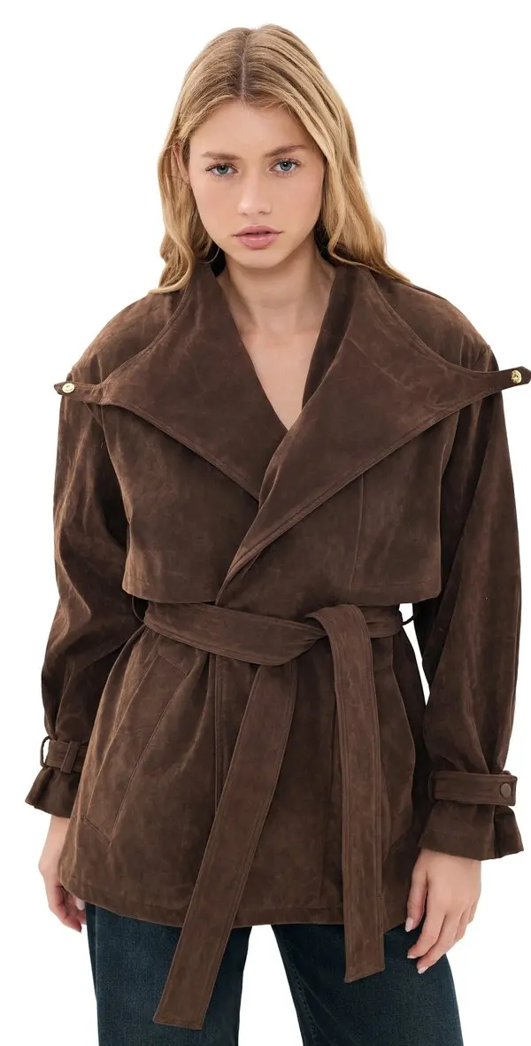 Bardot Veronica Faux Suede Jacket