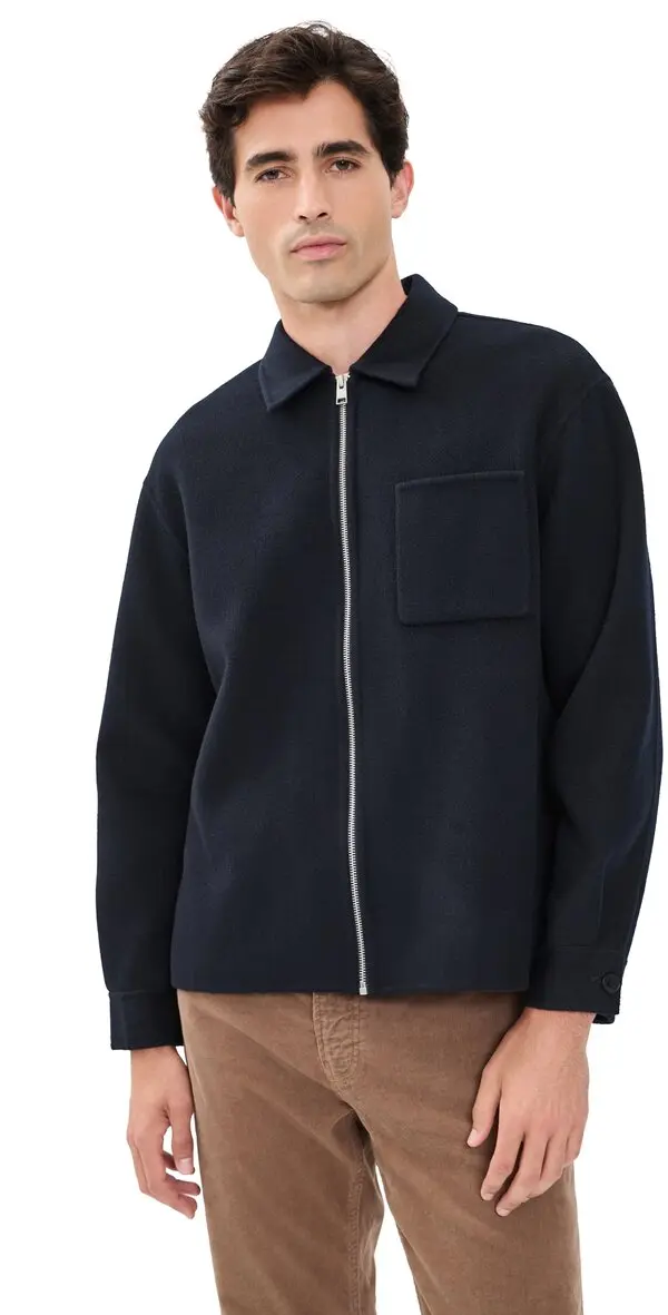 FRAME Double Face Wool Zip Shirt Jacket