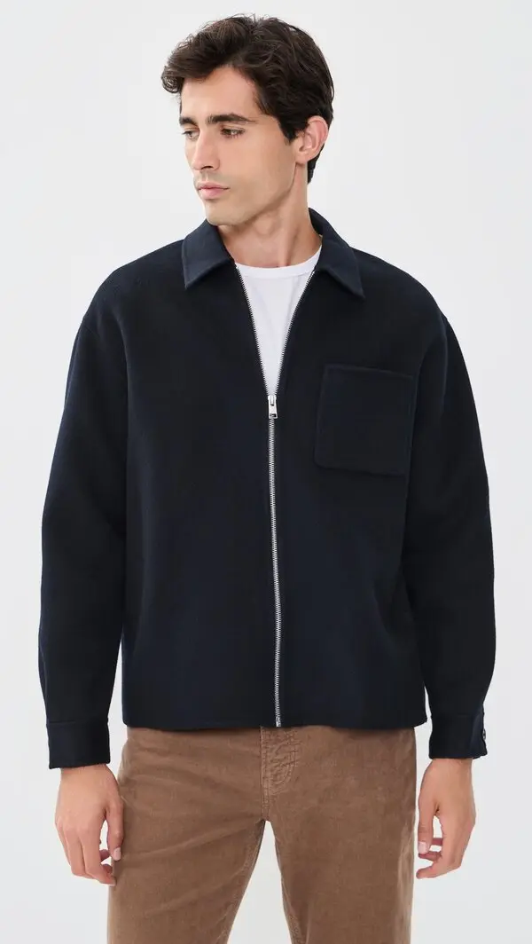 FRAME Double Face Wool Zip Shirt Jacket
