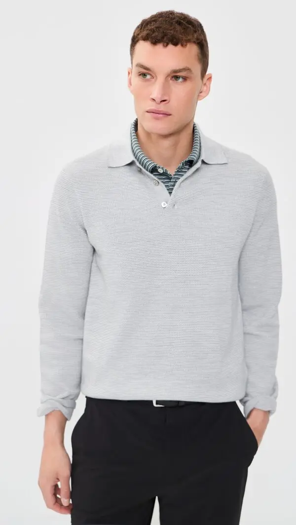 Rlx Ralph Lauren Merino Coolmax Striped Polo Sweater
