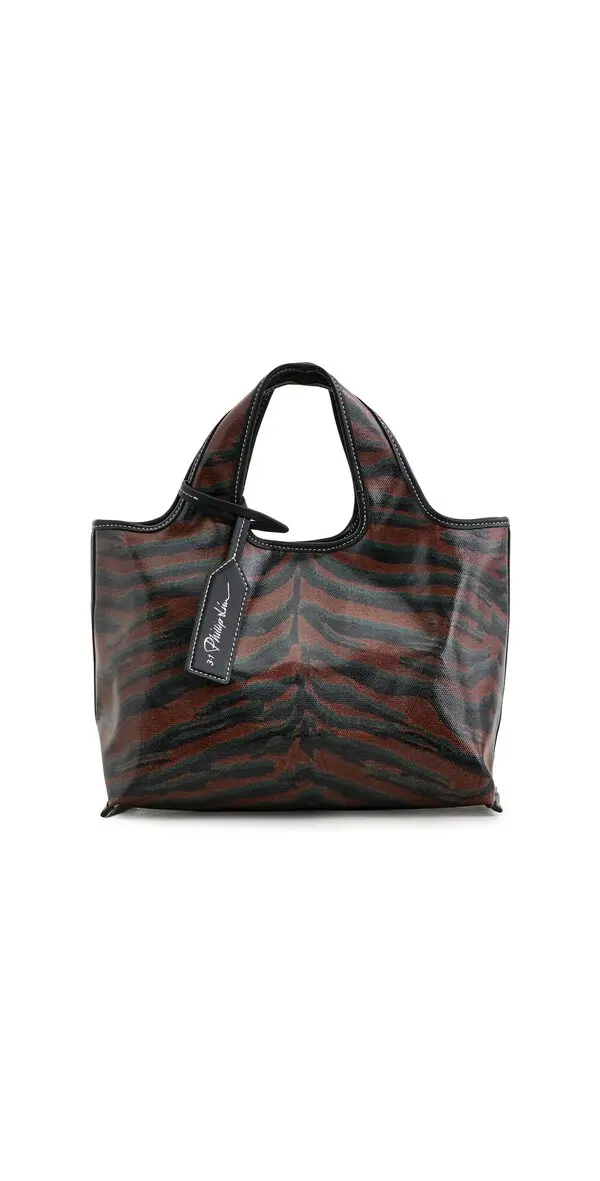 3.1 Phillip Lim Tiger Print Canvas Mini Market Tote