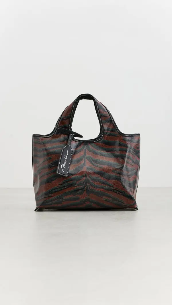 3.1 Phillip Lim Tiger Print Canvas Mini Market Tote
