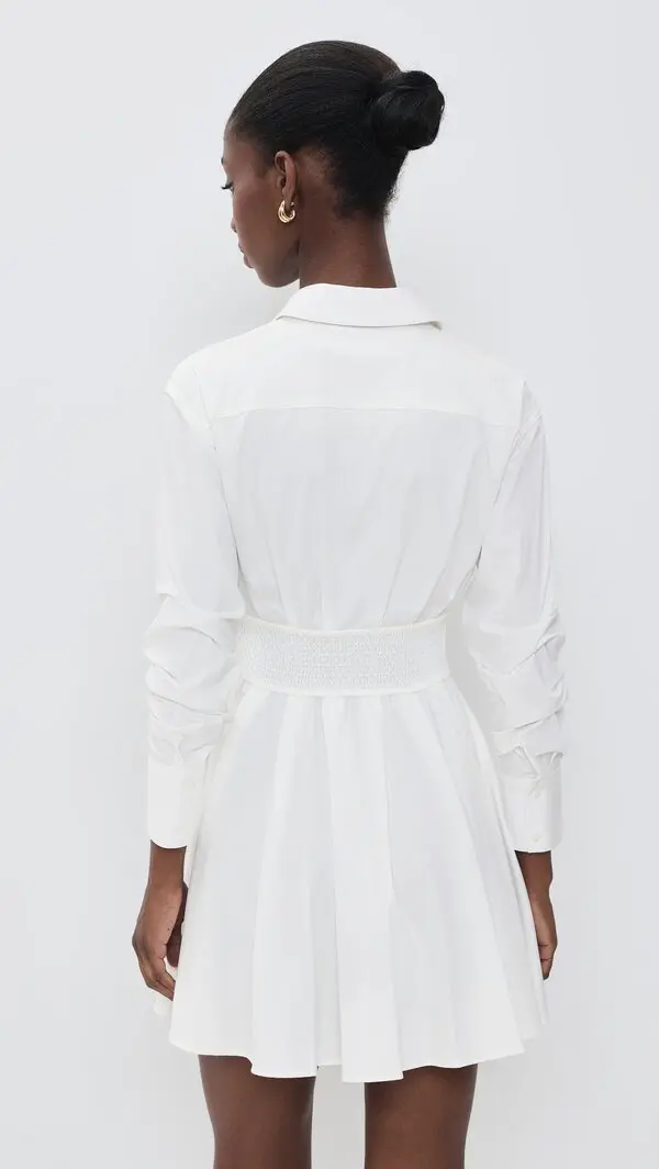 Alice + Olivia Edie Corset Button Down Mini Dress