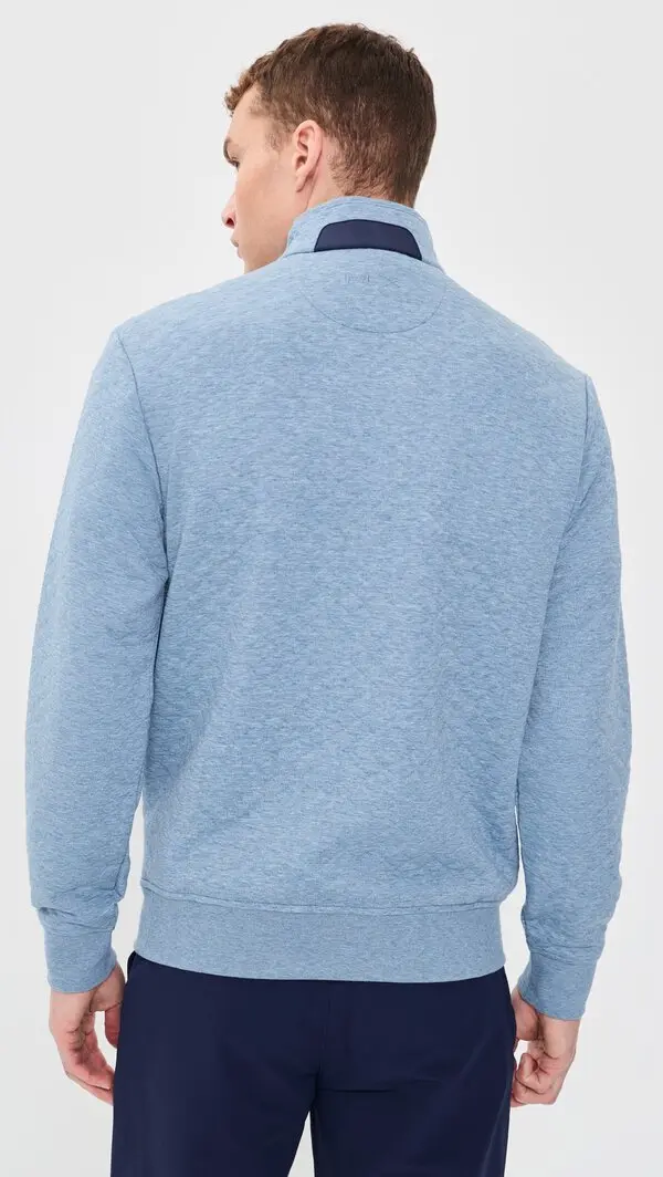 Rlx Ralph Lauren Quilted Double Knit Quarter Zip