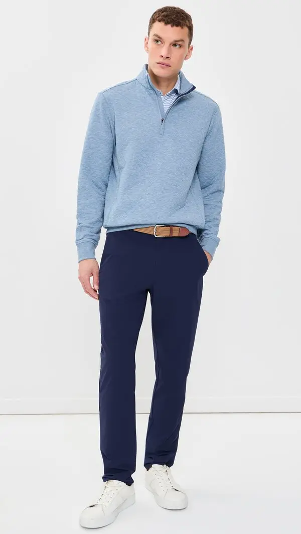 Rlx Ralph Lauren Quilted Double Knit Quarter Zip