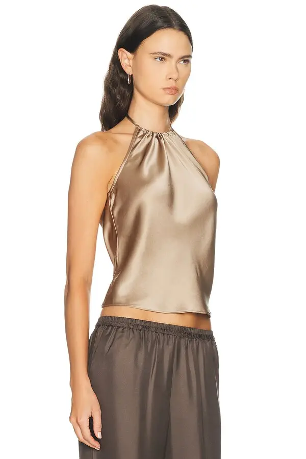 Donni. The Silk Halter Top