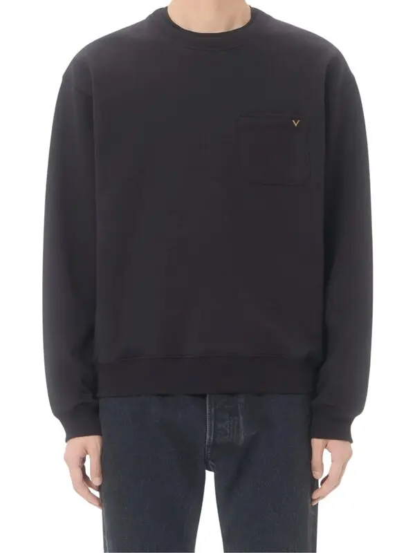 Valentino Garavani Cotton Sweatshirt With Vgold Detail