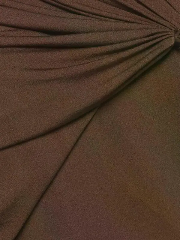 CHATS BY C.DAM Draped Long-sleeve Maxi Dress
