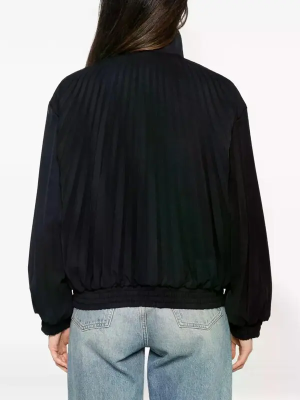 Sandro Plissé-effect Zip-up Bomber Jacket