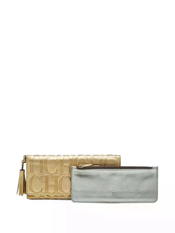 Carolina Herrera Monogram-embossed Trifold Wallet