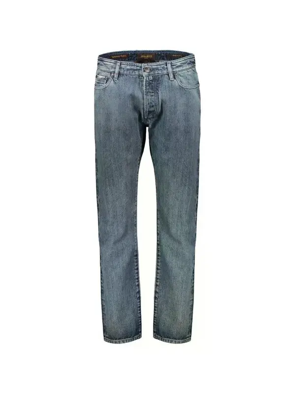 MOORER Pavel 10 Faded Straight-leg Jeans