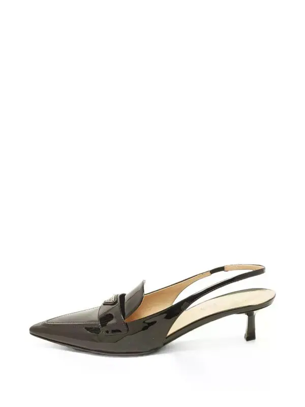 Prada Logo-plaque Slingback Pumps