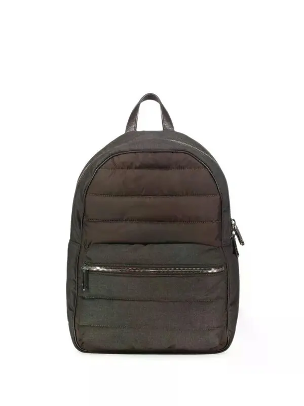 MOORER Gerson Quilted Front-pocket Backpack - Green