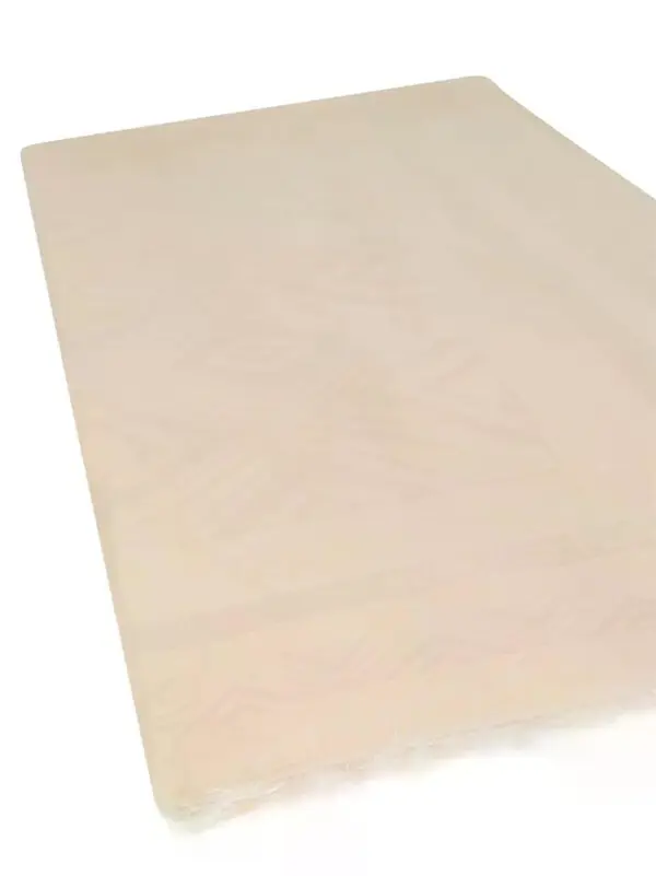 Alberta Ferretti Geometric-pattern Frayed Scarf
