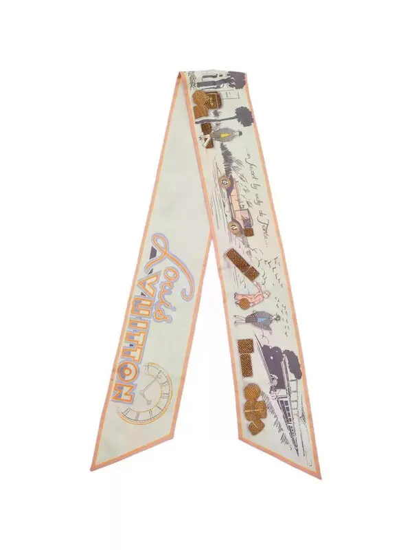 LOUIS VUITTON Du Voyage En Auto Bandeau Scarf - Neutrals