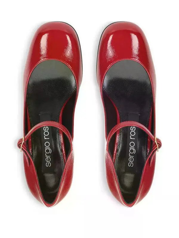 SERGIO ROSSI 45mm Block Heel Mary Jane Pumps