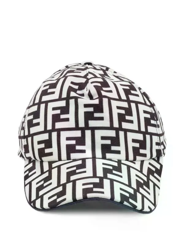 Fendi Zucca Pattern Baseball Cap - White
