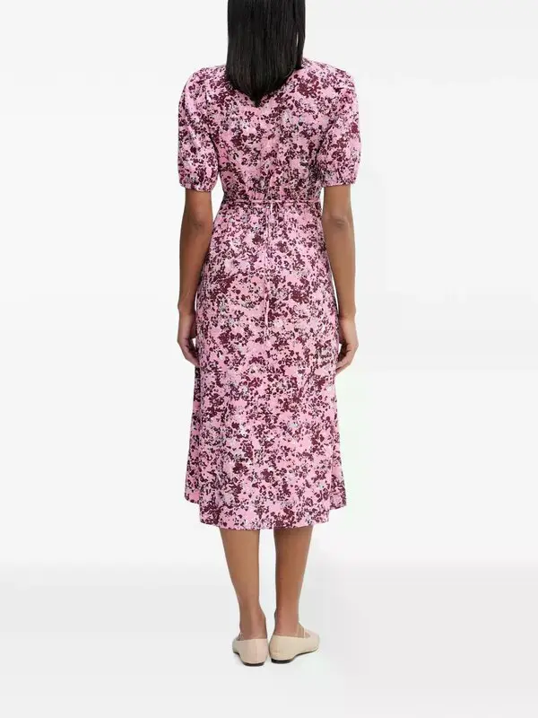 Marc O'polo Floral Print Puff Sleeve Midi Dress