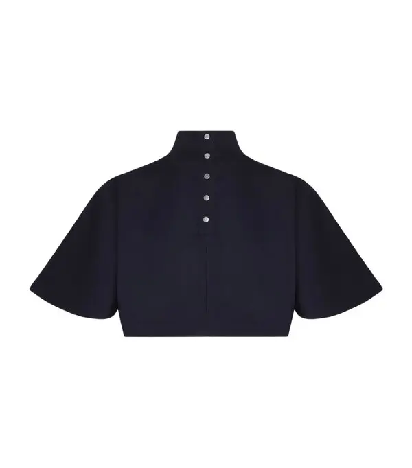 Alaïa Cotton Jersey Cropped Top