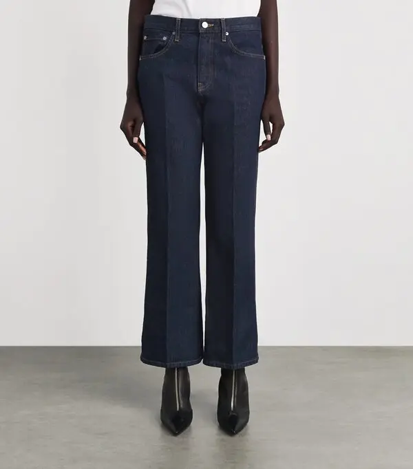Khaite Clara Cropped Flared Jeans