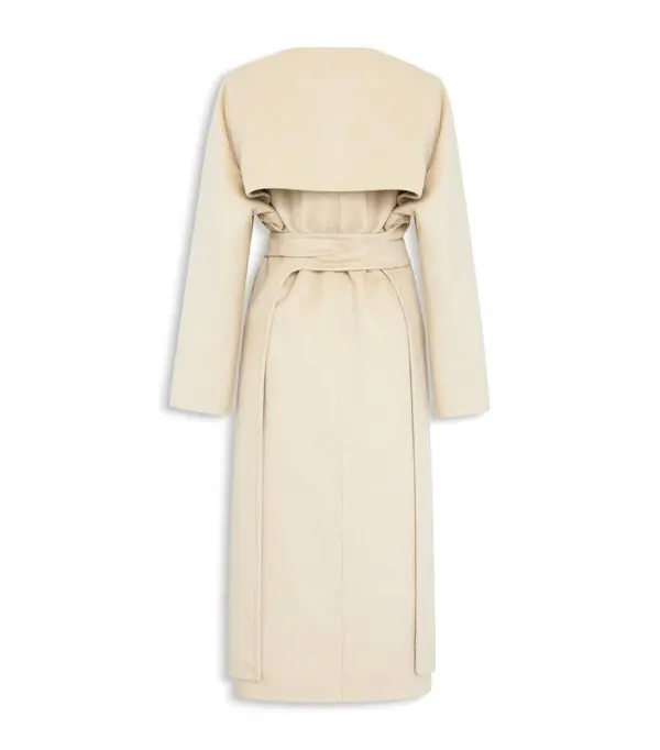 Alaïa Cashmere Collarless Coat With Belt