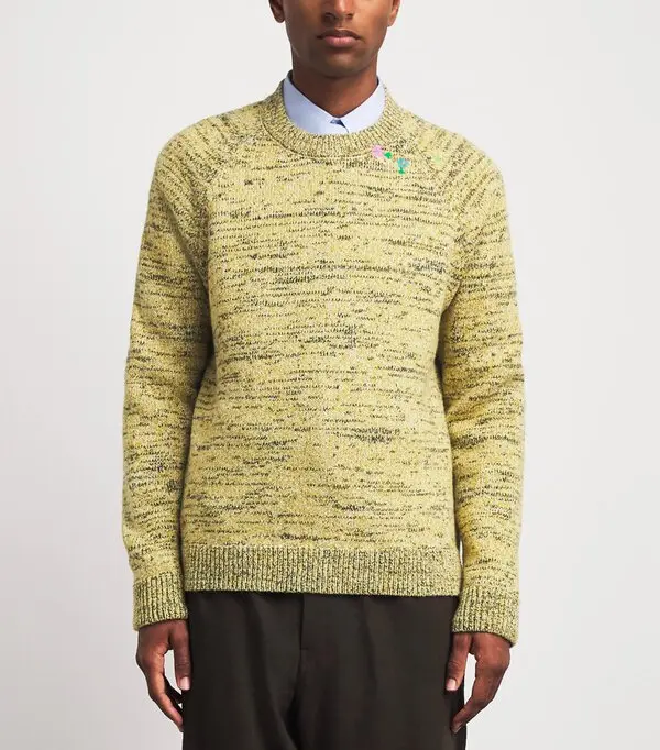 Dries Van Noten Wool-blend Floral Embroidered Sweater