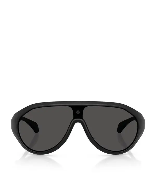 Moncler Bombolle Oversized Aviator Sunglasses - Black