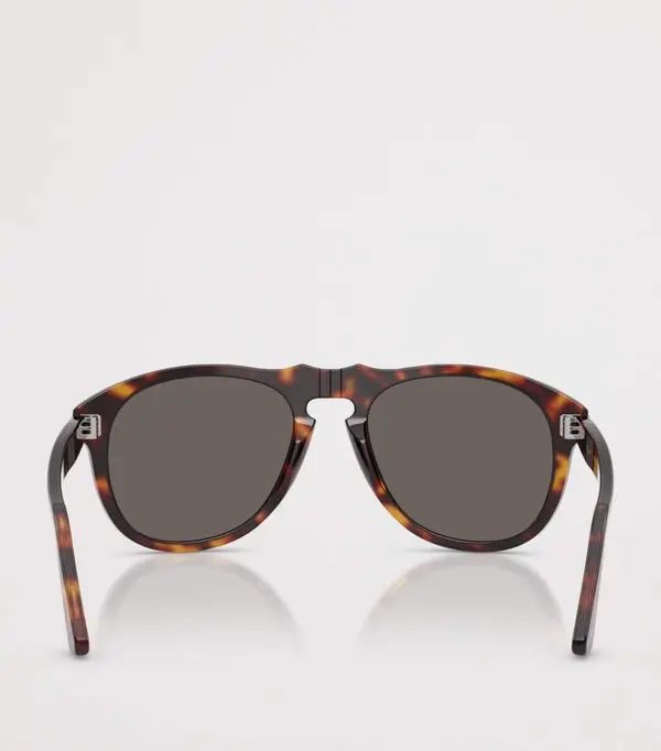 Persol Tortoiseshell Arrow Pilot Sunglasses
