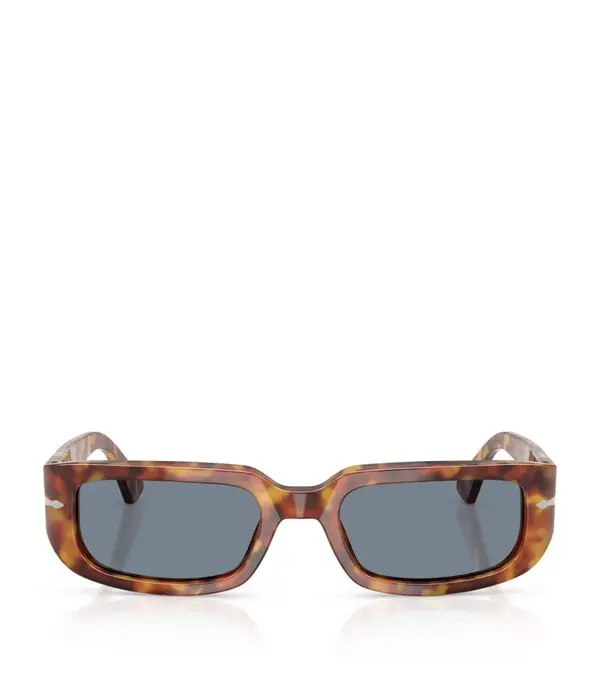 Persol Mel Rectangular Tortoiseshell Sunglasses