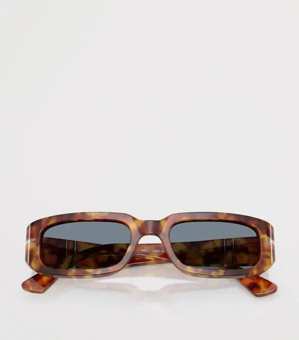 Persol Mel Rectangular Tortoiseshell Sunglasses