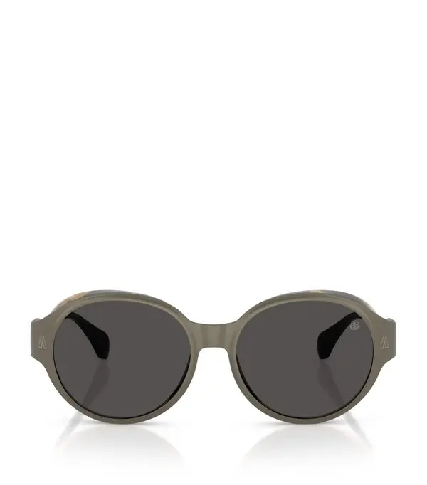 Moncler Titanium Auros Round Sunglasses