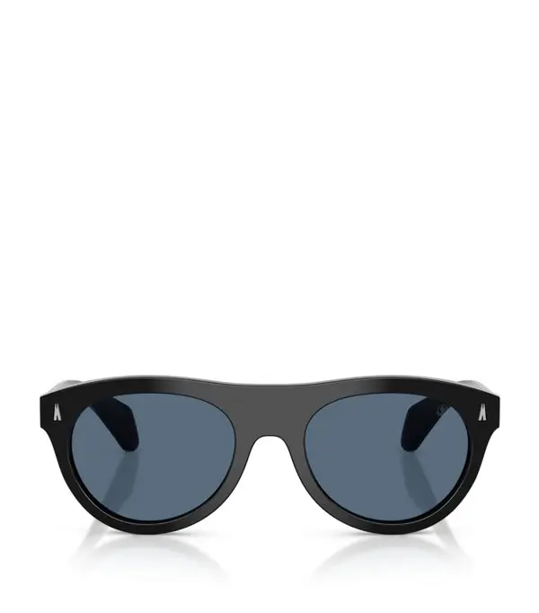 Moncler Splash Round Frame Sunglasses - Black