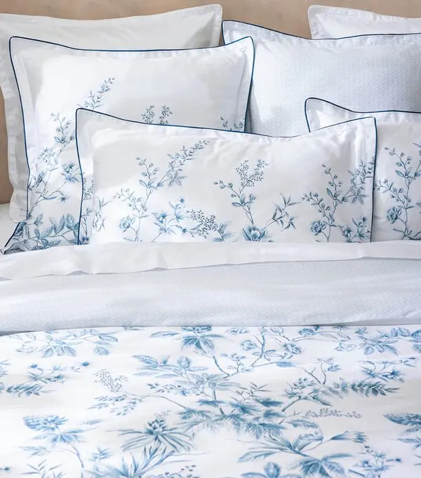 ALEXANDRE TURPAULT Organic Cotton Amboise King Duvet Cover - Blue