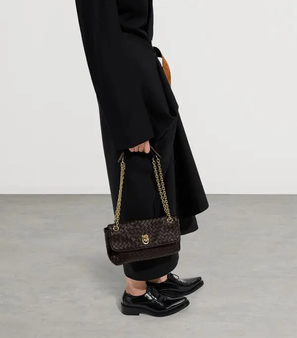 Bottega Veneta Leather Madison Shoulder Bag - Brown