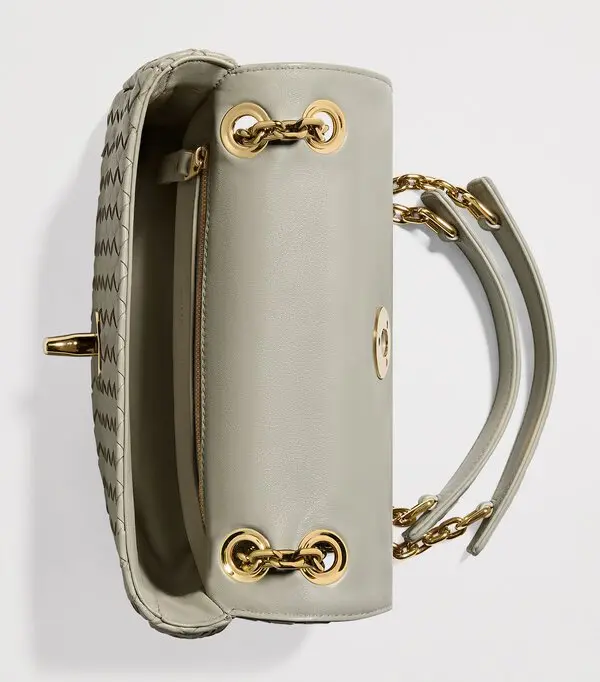 Bottega Veneta Baby Madison Leather Shoulder Bag - Grey