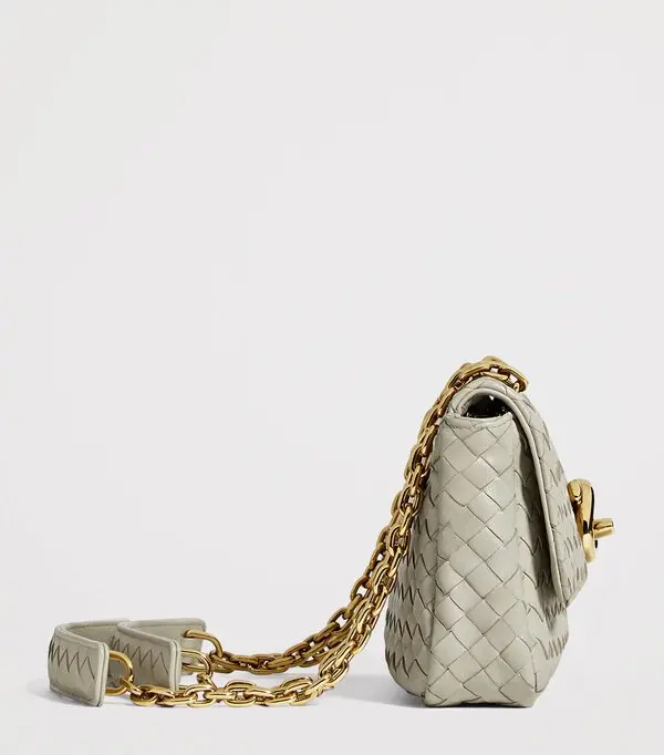 Bottega Veneta Baby Madison Leather Shoulder Bag - Grey
