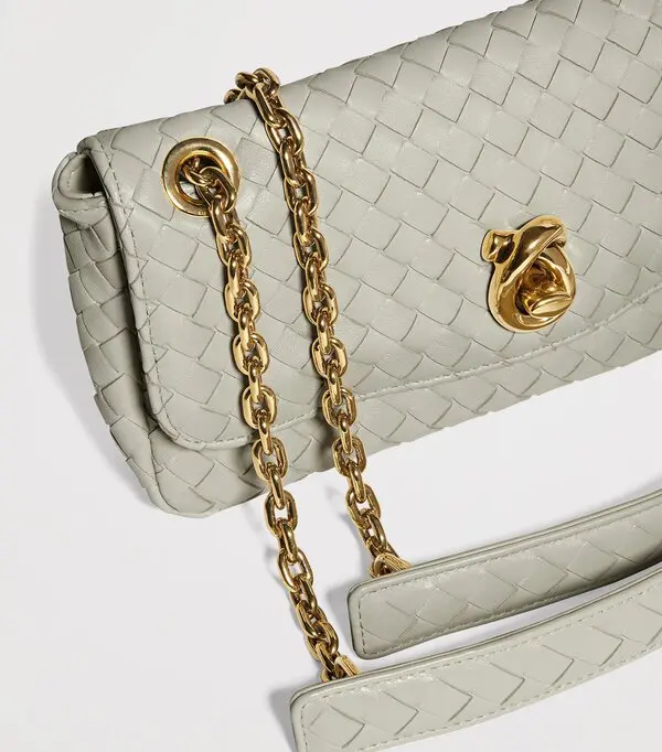 Bottega Veneta Baby Madison Leather Shoulder Bag - Grey