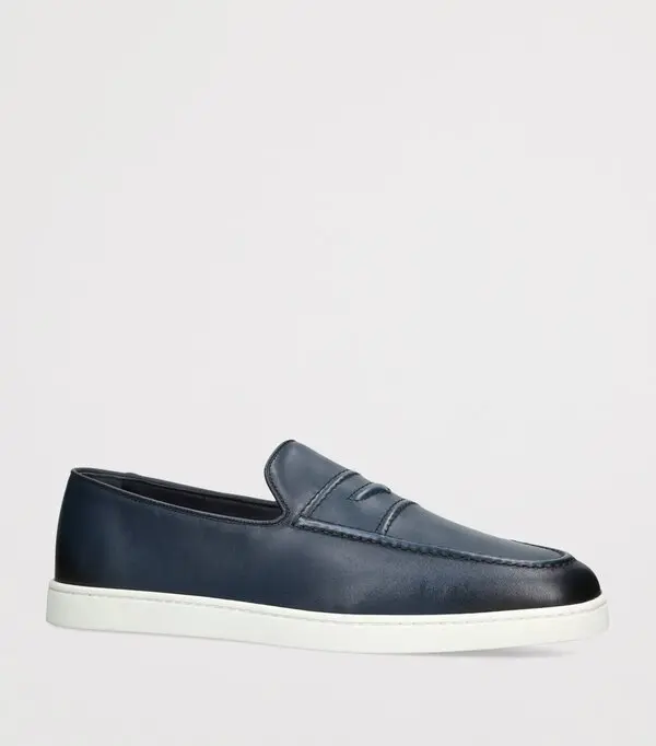 Church's Leather Peebles Slip-on Sneakers - Navy