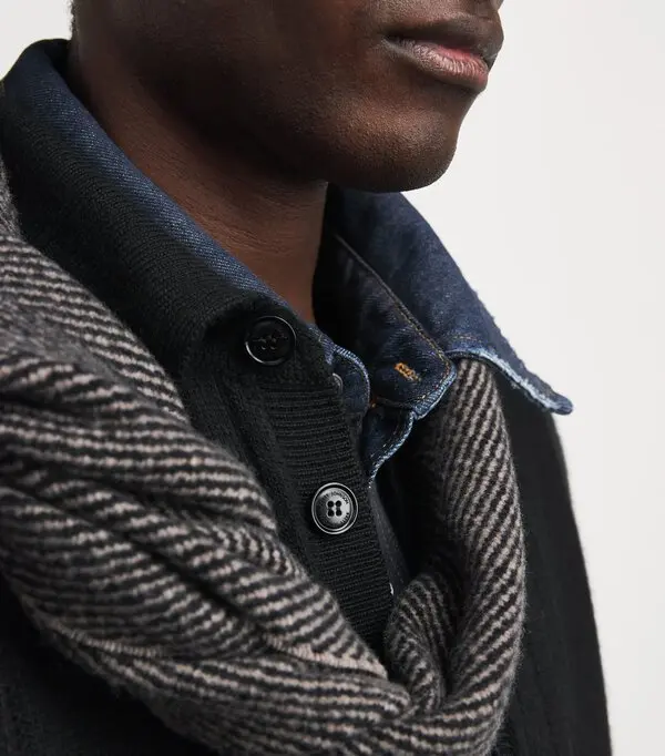 BRETT JOHNSON Cashmere Silk Ribbed Cardigan