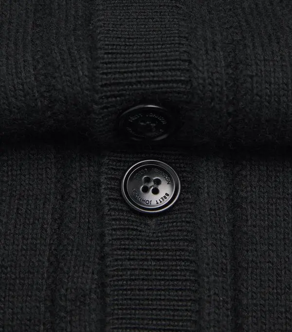 BRETT JOHNSON Cashmere Silk Ribbed Cardigan