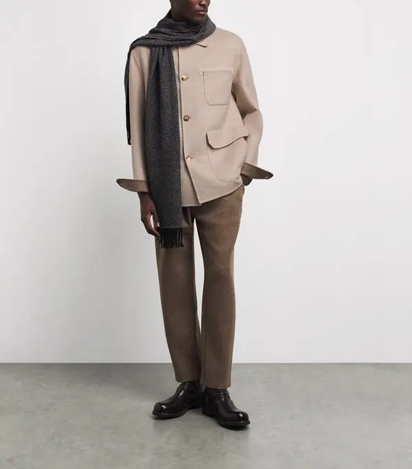 BRETT JOHNSON Cashmere Double-chore Shacket