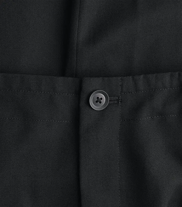 Yohji Yamamoto Wool Gabardine Pleated Trousers