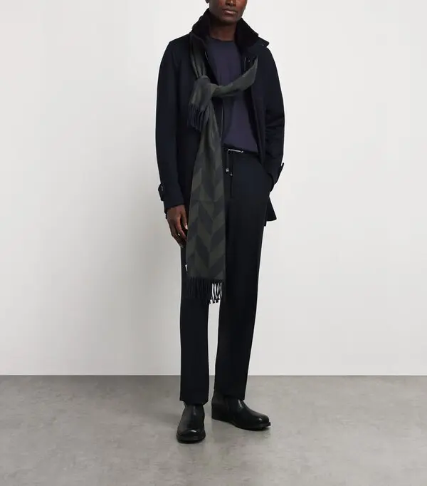 Herno Pure Cashmere Stand Collar Car Coat
