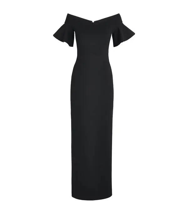 Solace London Off-the-shoulder Cielo Gown - Black